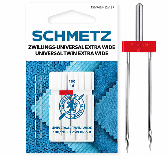 Иглы Schmetz двойные универсальные № 100/6 1 шт. 130/705H-ZWI