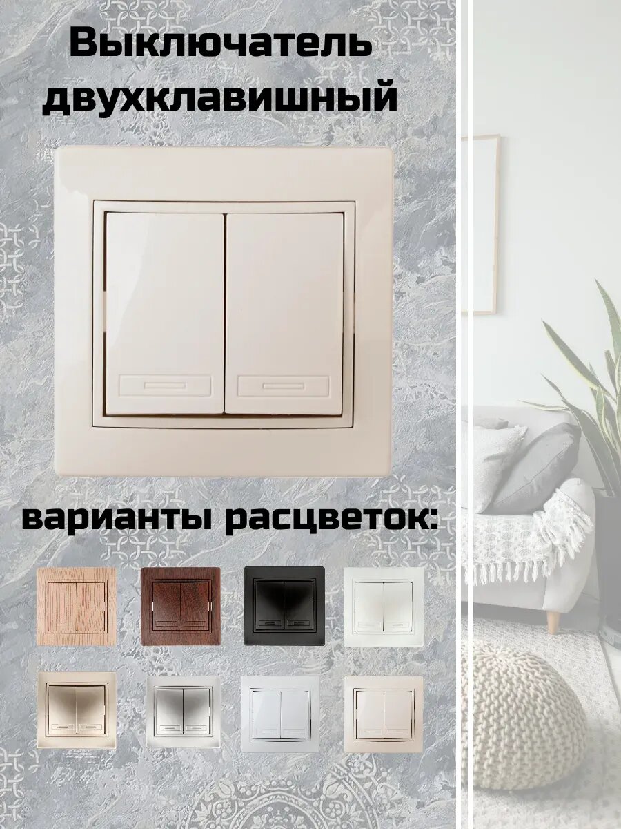 Выключатель двухклавишный