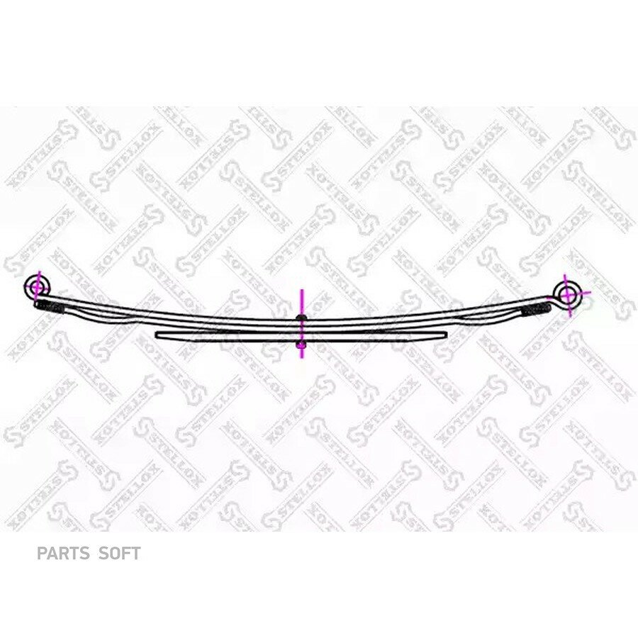 Рессора задн 61 275 06 Ford Transit 80/100/120S SWB H/D 3-лист. (2+1) 91-00 от официального дистрибьютора, STELLOX, артикул 1200004SX