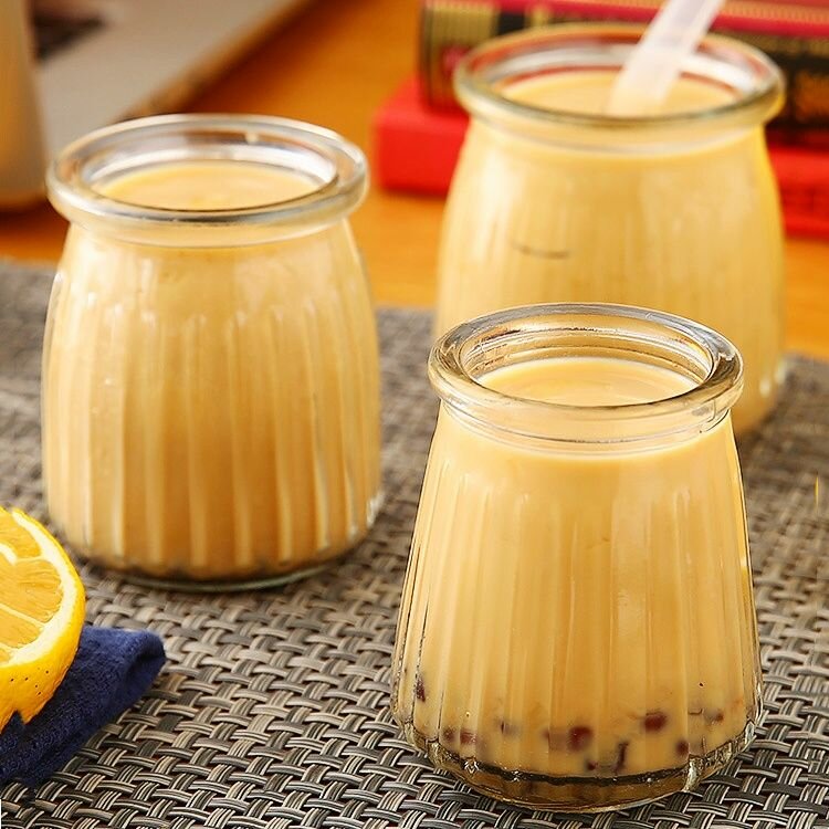 Стакан стаканчик для десертов с крышкой, Стеклянный контейнер для хранения пищевых продуктов, бутылки для пудингаLZ