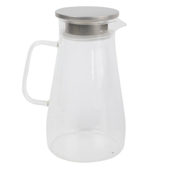 TODELIA кувшин 1,5 л из стекла и нержавеющей стали, прозрачный дизайн для воды