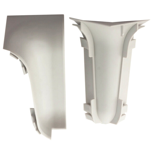 Technical Угол внутренний для плинтуса ПВХ 60 мм серый, комплект 2 шт, простая установка