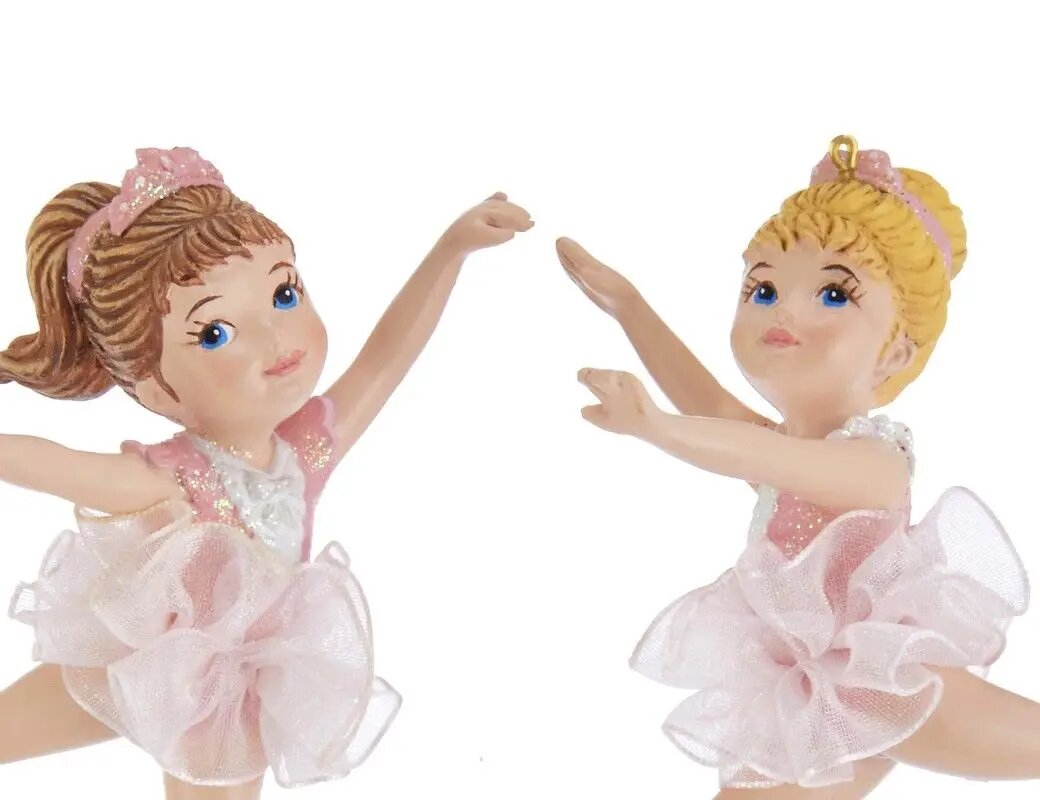 Набор ёлочных игрушек "Подружки балериночки", полистоун, 9.5 см (2 шт.), Kurts Adler