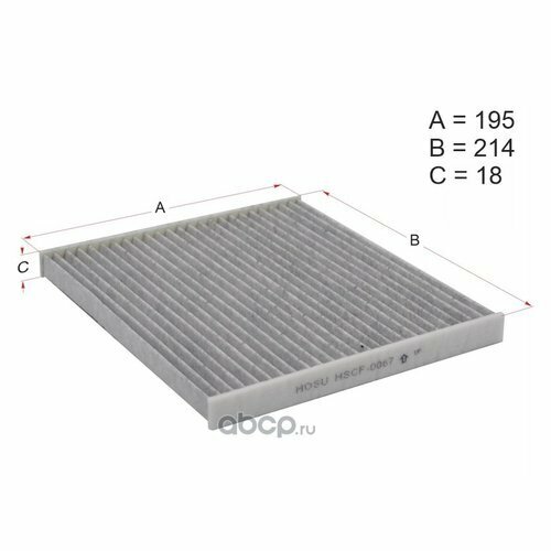 Фильтр салонный угольный toyota vitz/platz 99-05/fun cargo 99-05/ist 02-07/corolla/fielder 00-06/rav4 HOSU HSCF0067