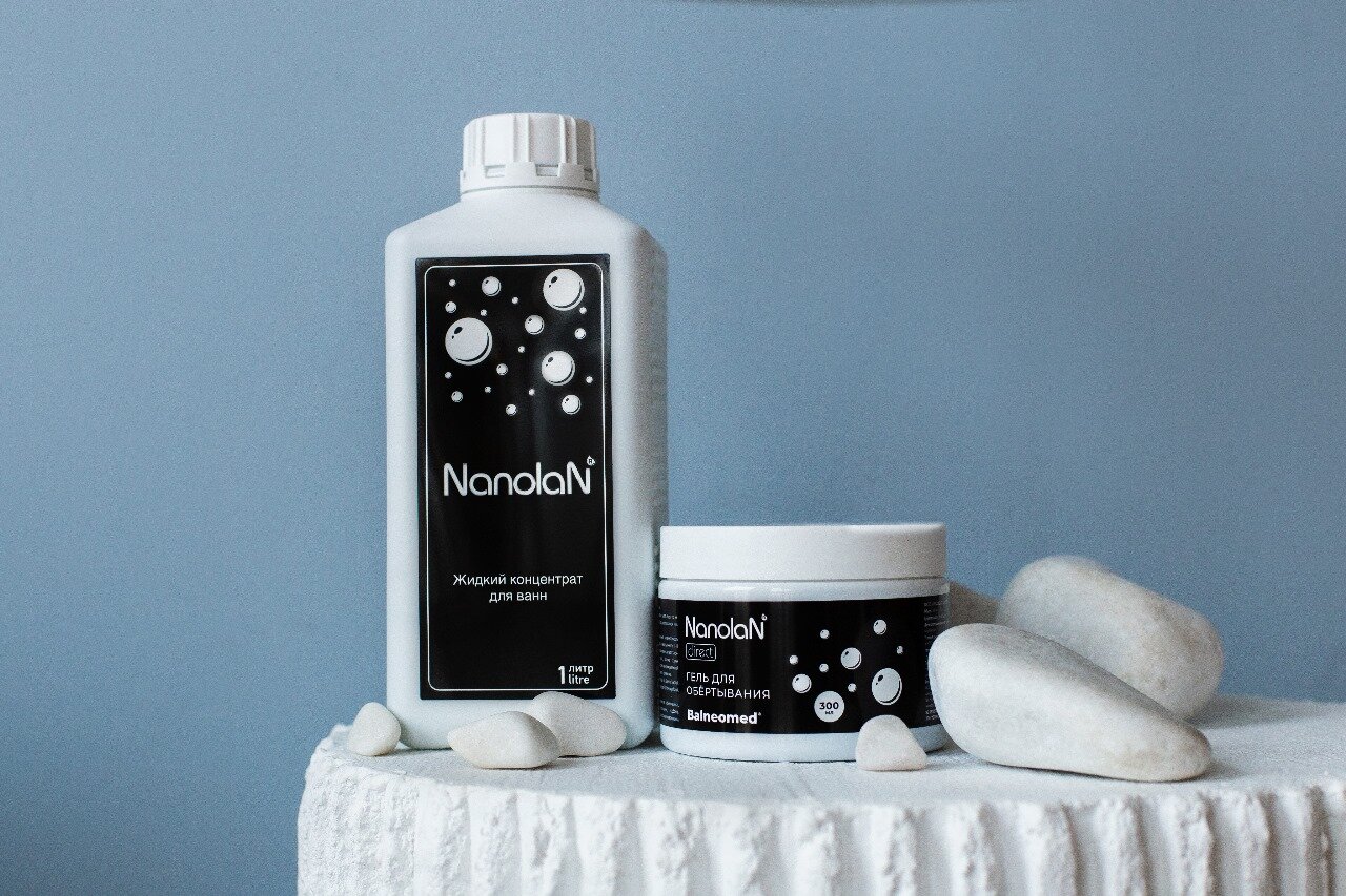 Набор NANOLAN Balneomed, концентрат для ванн и гель для обертывания