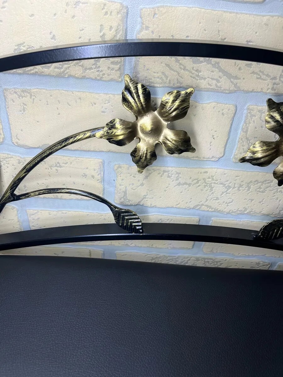 Кованая банкетка №04, Студия кованой мебели Нива, цвет черный