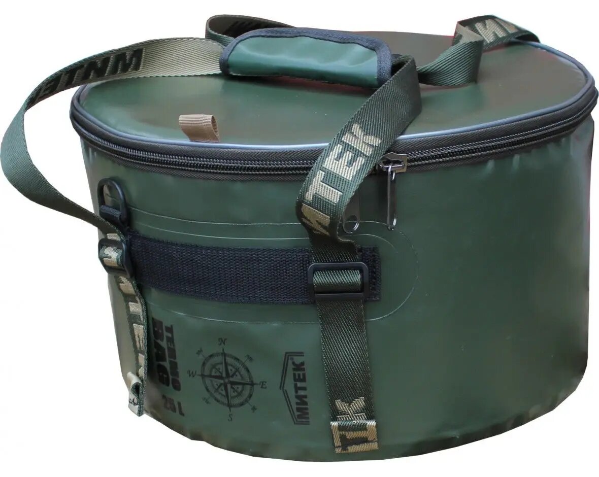 Сумка Термос Митек (Ø 40см Н-20см) круг (серое)