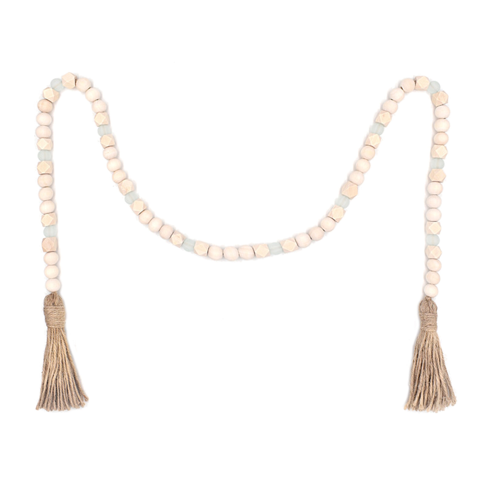 Гирлянда из деревянных бусин с кисточками геометрические прозрачные акриловые бусины.