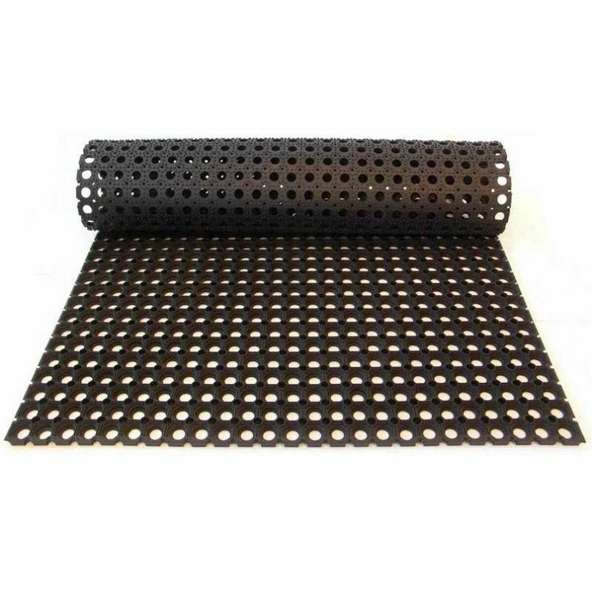 Коврик напольный резиновый, 400x600х12мм, черный, 15шт.