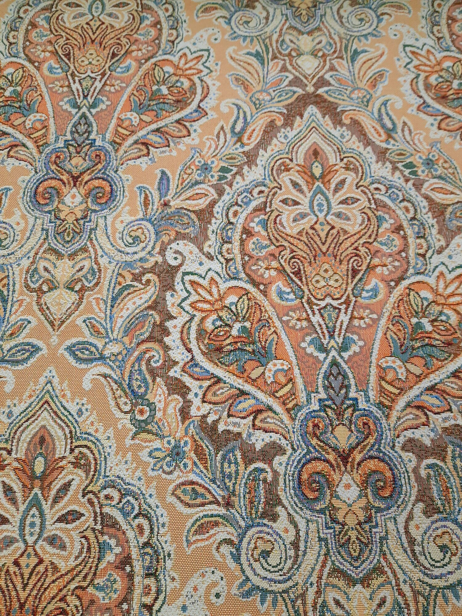 Ткань гобелен Дамаск с хлопком