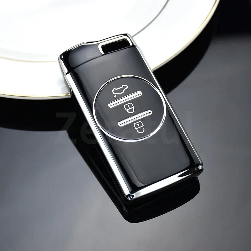 Чехол для автомобильного ключа из ТПУ для Chery Tiggo 7 Pro 8 Pro Exeed Tiggo 2 3x black cover(SL)