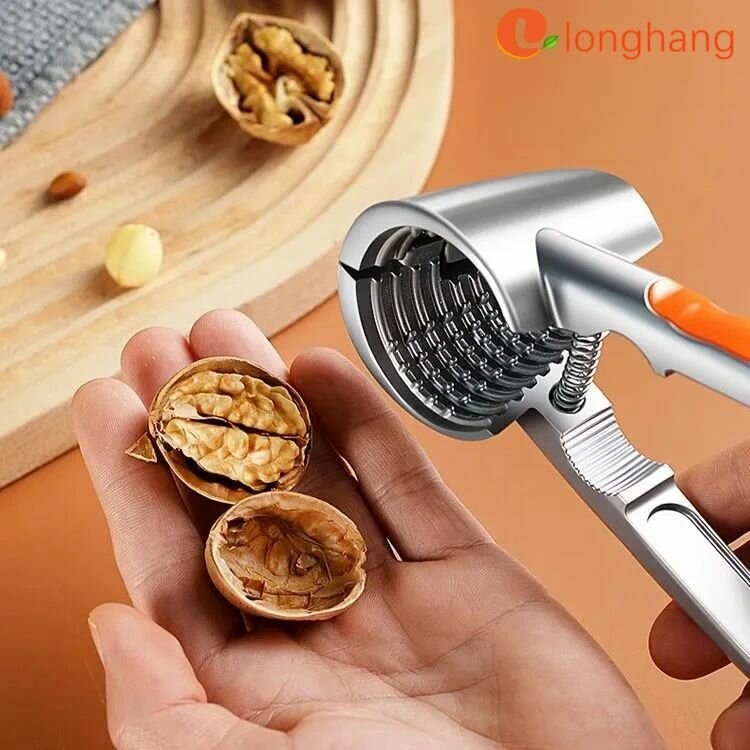 Универсальный орехокол для грецких орехов, фундука, миндаля и кешью с 4 рабочими зонами, прочным алюминиевым корпусом и удобными ручками
