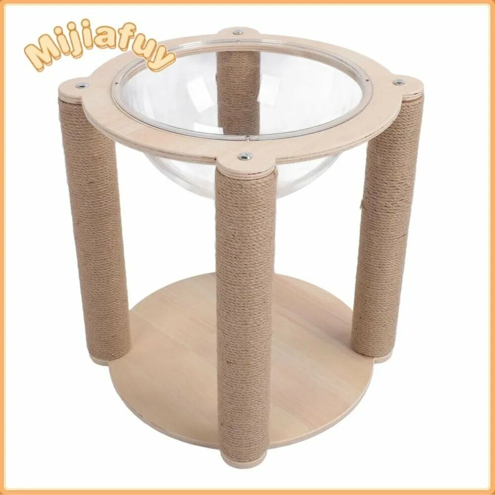 Деревяная Кошачья Дерево, Многофункциональная Игровая Площадка для Котов на Домашнее Использование