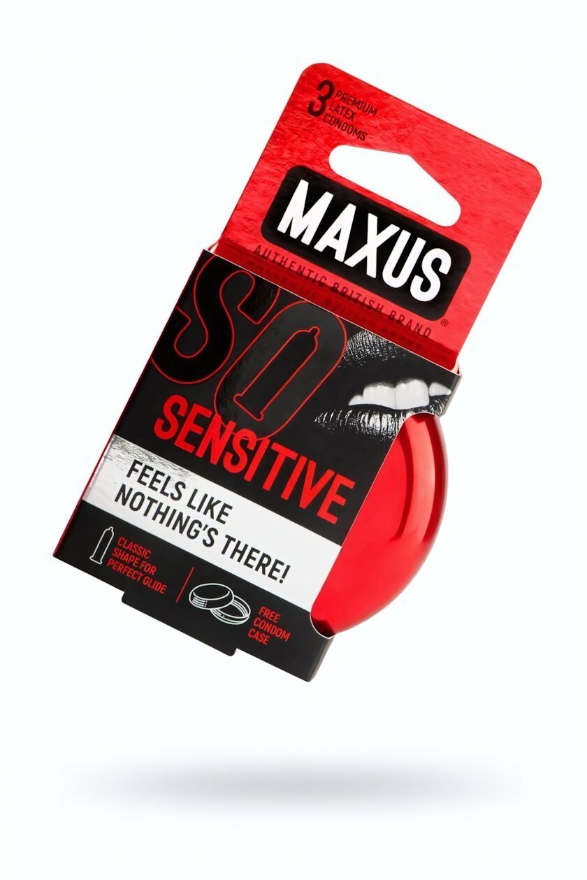 Презервативы Maxus Sensitive ультратонкие, латекс, 3 шт, для чувствительности