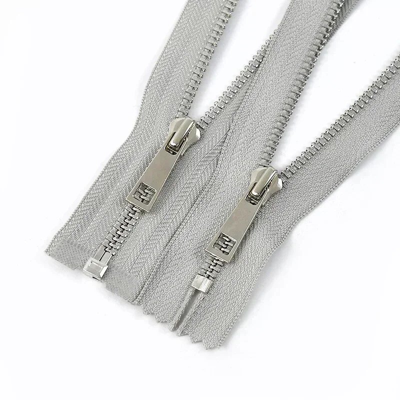 Meetee металлические молнии 2 шт, 15-30 см, 40-80 см LightGray, CloseEnd-15cm