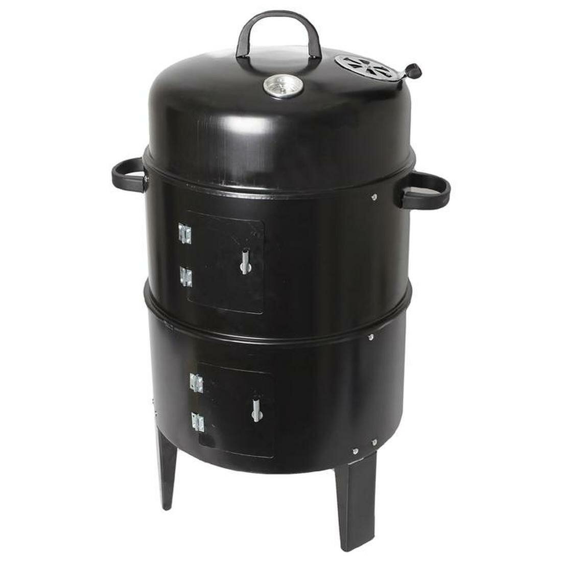 Мангал - коптильня, двухуровневая, размер 71х40 см, цвет черный