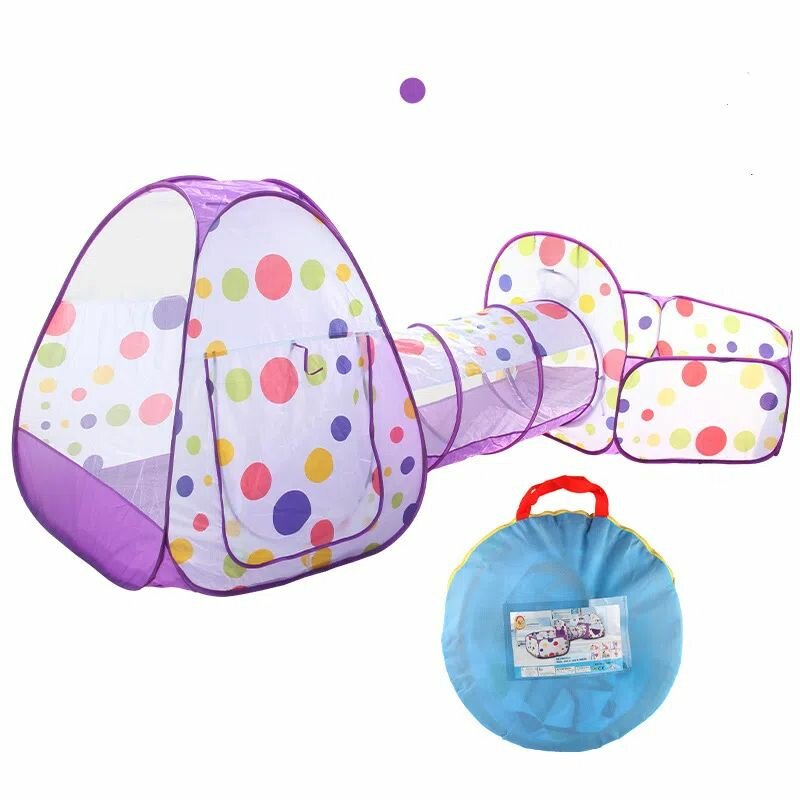 Палатка детская игровая, игровой комплекс для детей, домик шатер для девочки, мальчика, лабиринт с тоннелем и сухим бассейном