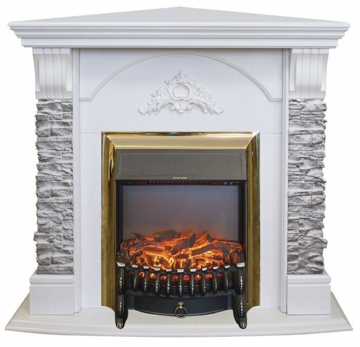 Электрокамин RealFlame Athena Corner WT GR с Fobos Lux S BR