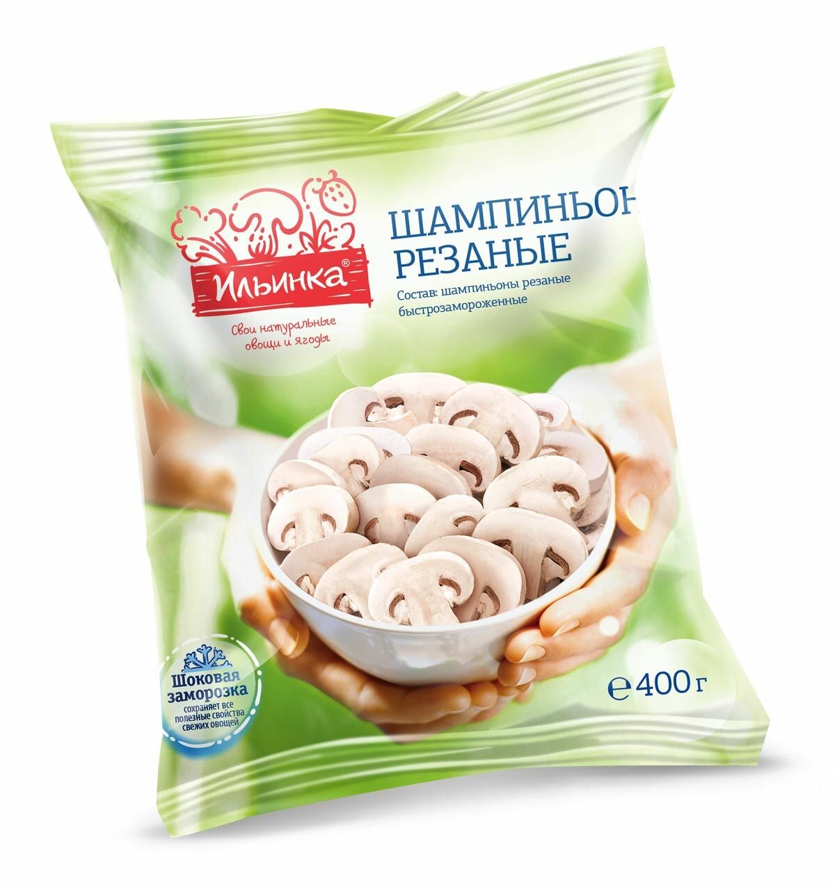 Шампиньоны резаные 400гр. Ильинка