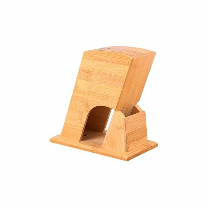 Держатель ножа бамбуковый многофункциональный держатель кухонного стойка для хранения ножей из массива дерева-новый