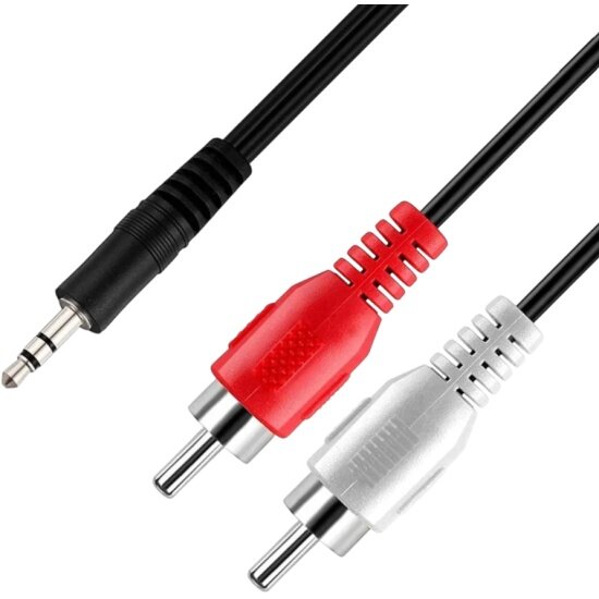 Кабель 5BITES AC35J2R-050M AUDIO / 3.5 JACK M / 2*RCA M / STEREO / 5M
