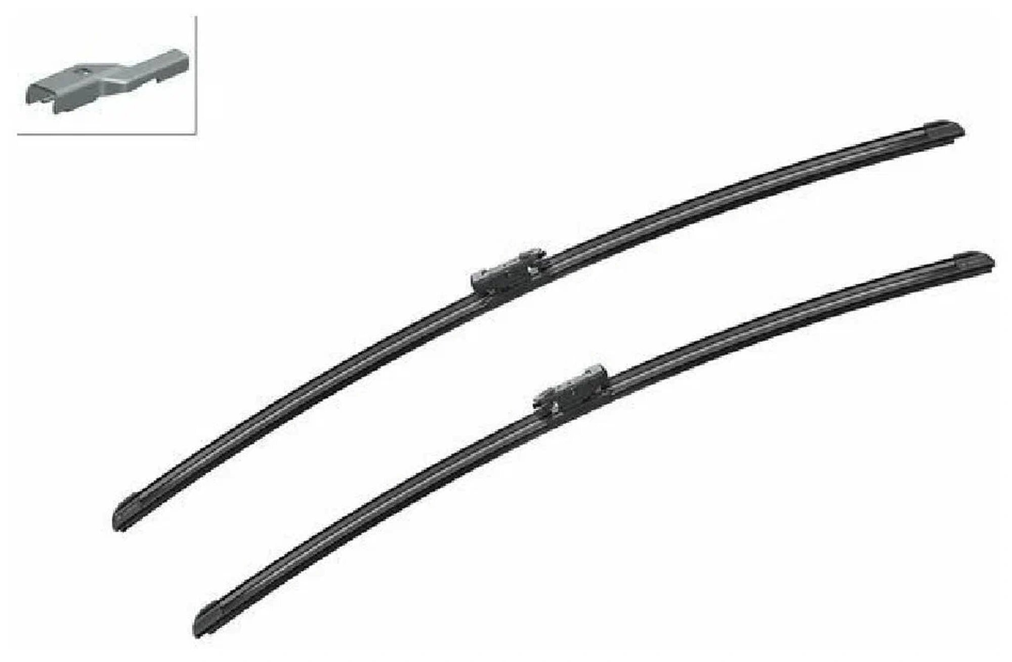 Щетки стеклоочистителя бескаркасные Aerotwin 750/700мм крепление Pinch Tab, Push Button, BOSCH 3397014009
