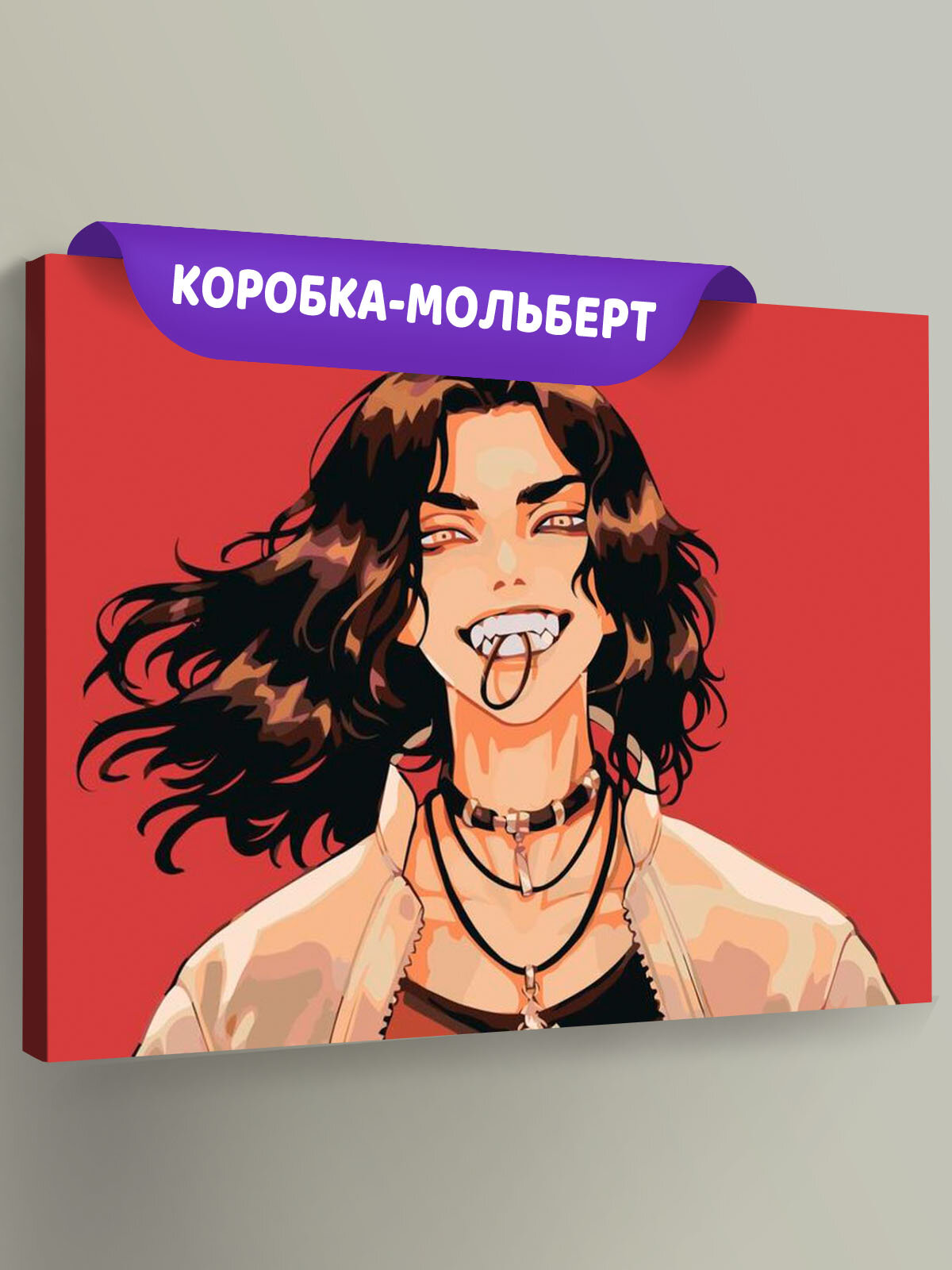 Картина по номерам на холсте с подрамником "Аниме Токийские Мстители: Баджи Кейске", Раскраска 40x50 см, Мультфильмы