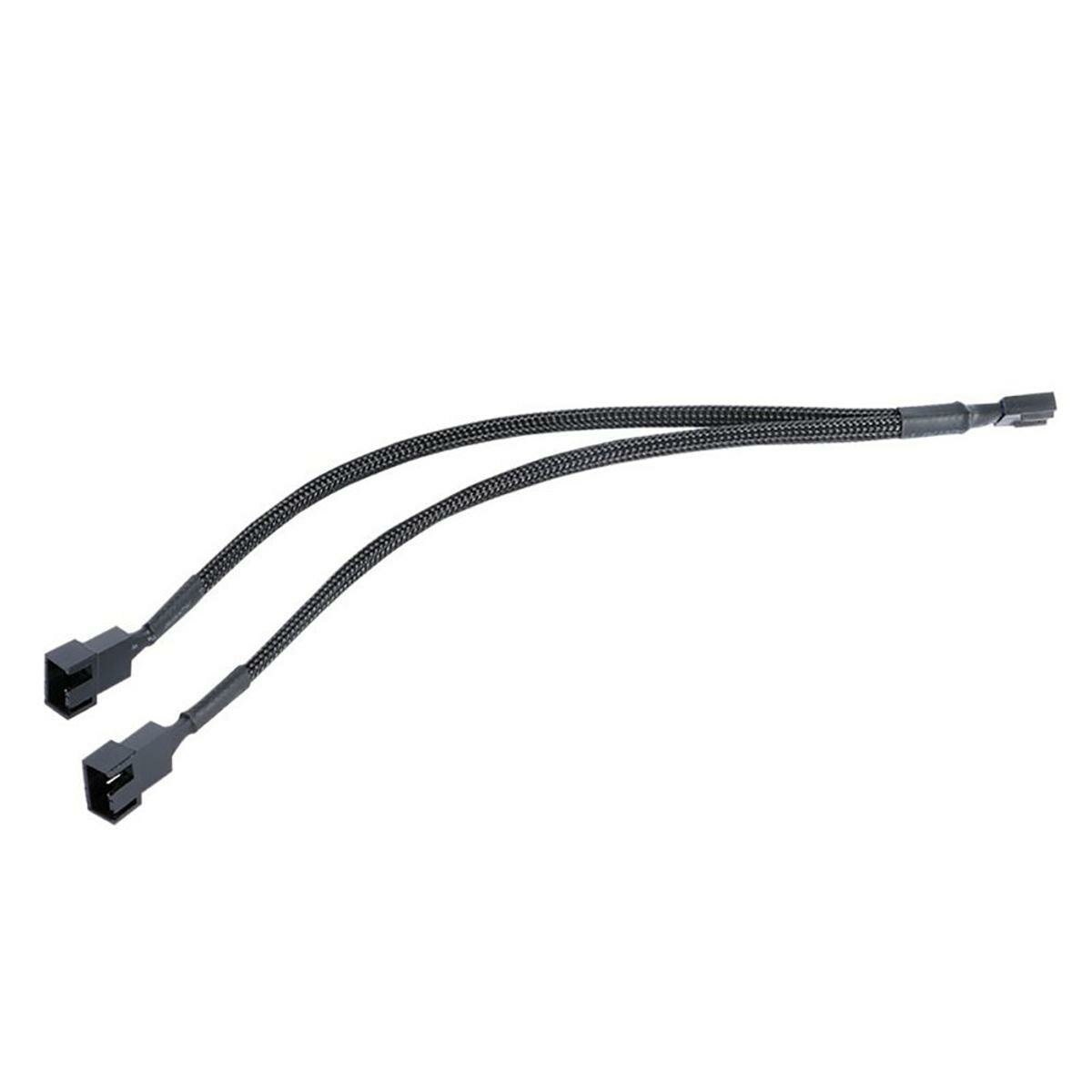 3/4-контактный PMW для Y-разветвителя с двумя вентиляторами, черный удлинитель с оплеткой, удлинитель для кабеля питания