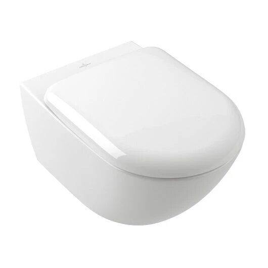 Унитаз подвесной Villeroy&Boch Antao 4674T0R1 без сиденья, безободковый, CeramicPlus, цвет белый аль