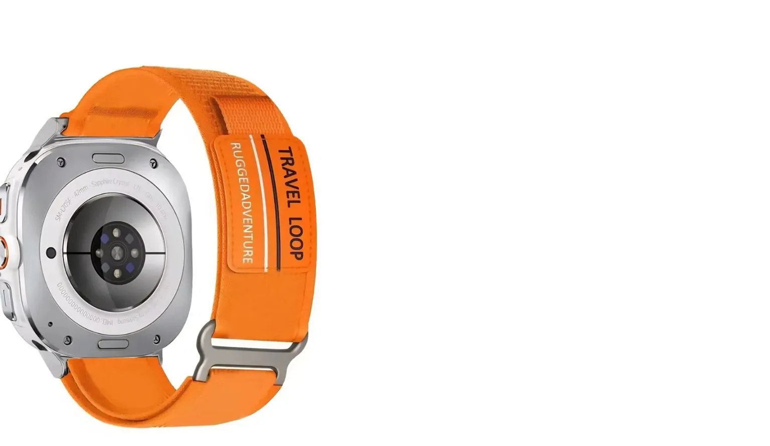 Эластичный тканевый ремешок с магнитным замком для смарт-часов Samsung Galaxy Watch Utra-ярко оранжевый. Браслет для смарт-часов Samsung Galaxy Watch Ultra