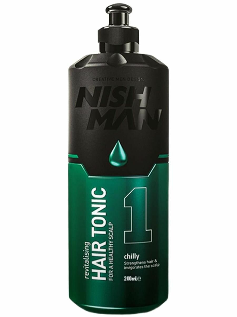 NISHMAN Лосьон-тоник для волос с перцем чили для роста волос, 200 мл