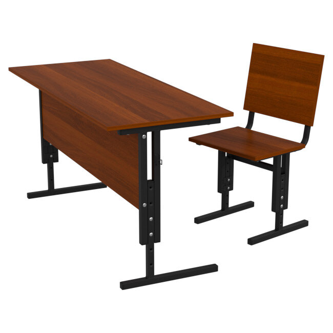 Парта стул Меб-фф Комплект ученический цвет Орех Итальянский ПД-2+СМ-3