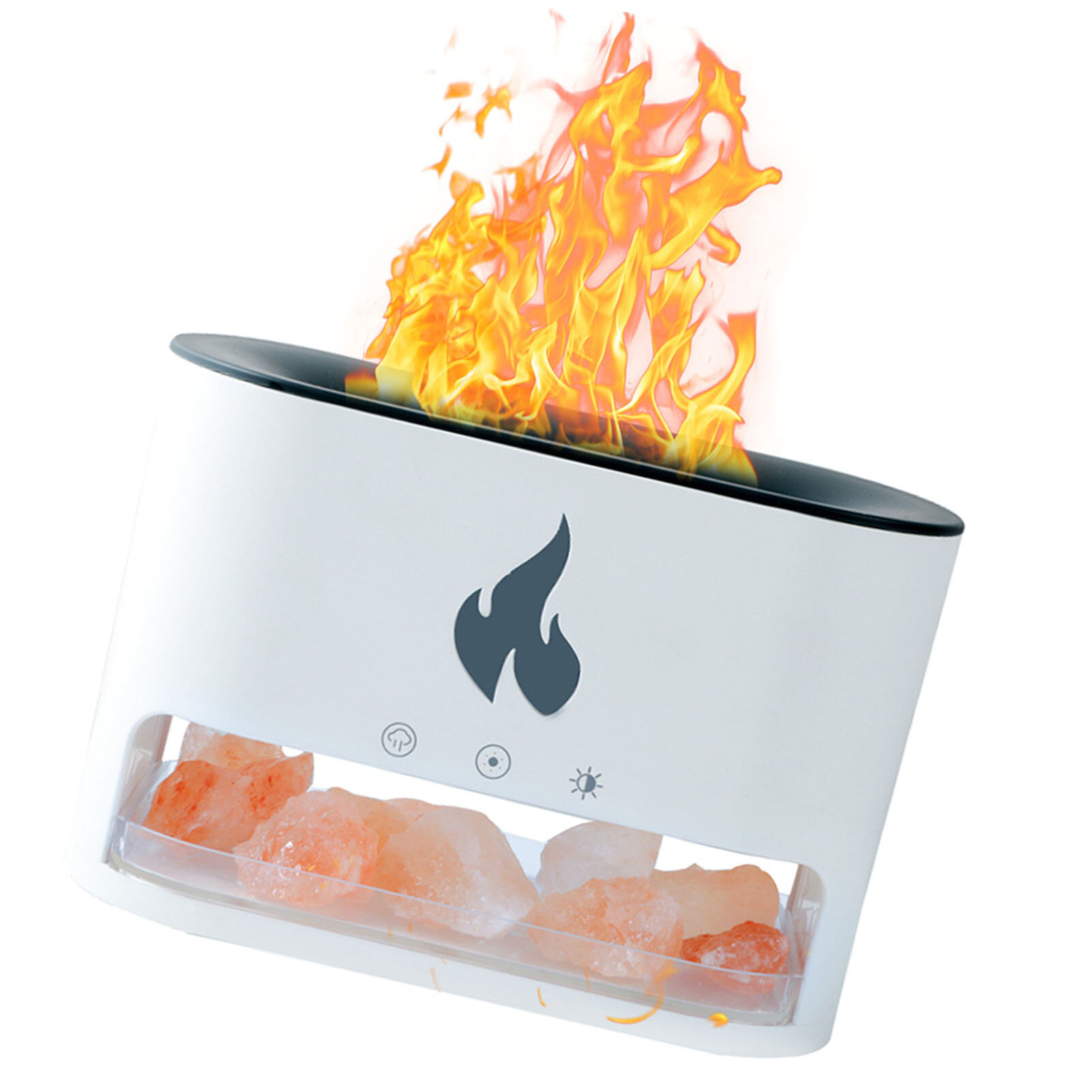 250 мл ароматерапевтический эфирный масляный диффузор USB Type-C с автоматическим отключением, ночник с 4-цветным пламенем, соляная лампа, диффузор, бесшумный прохладный туман, ультразвуковой увлажнитель для спальни, йоги, офиса