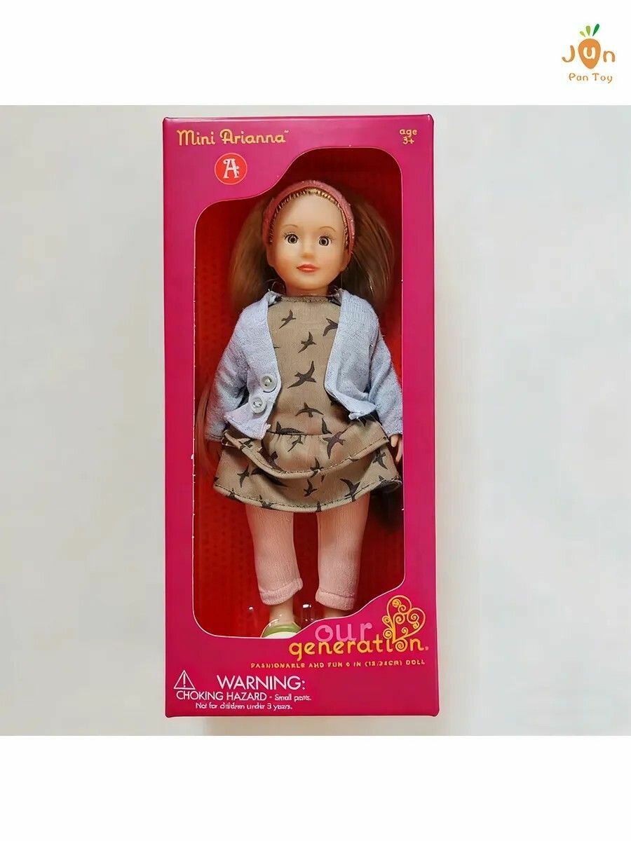 Our Generation Arianna / игрушки для девочек, модные куклы, мягкое тело, в коричневых платьях, подходят для подарок на день рождения от 3 лет и старше