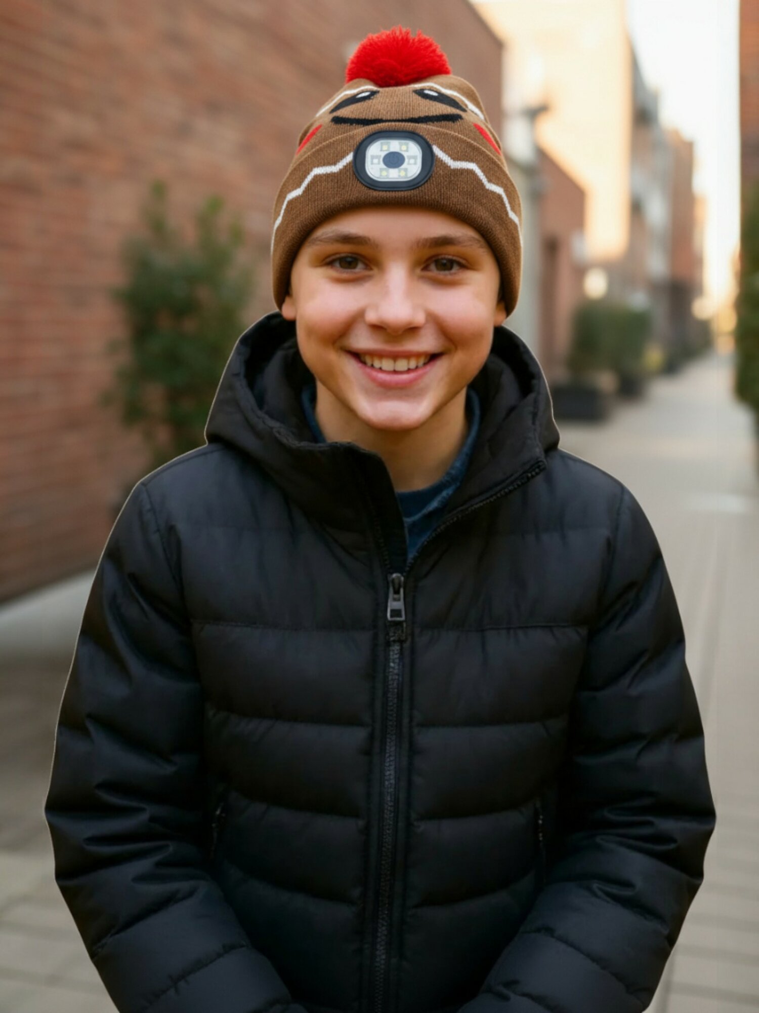 Шапка-бини шапка с фонариком для детей