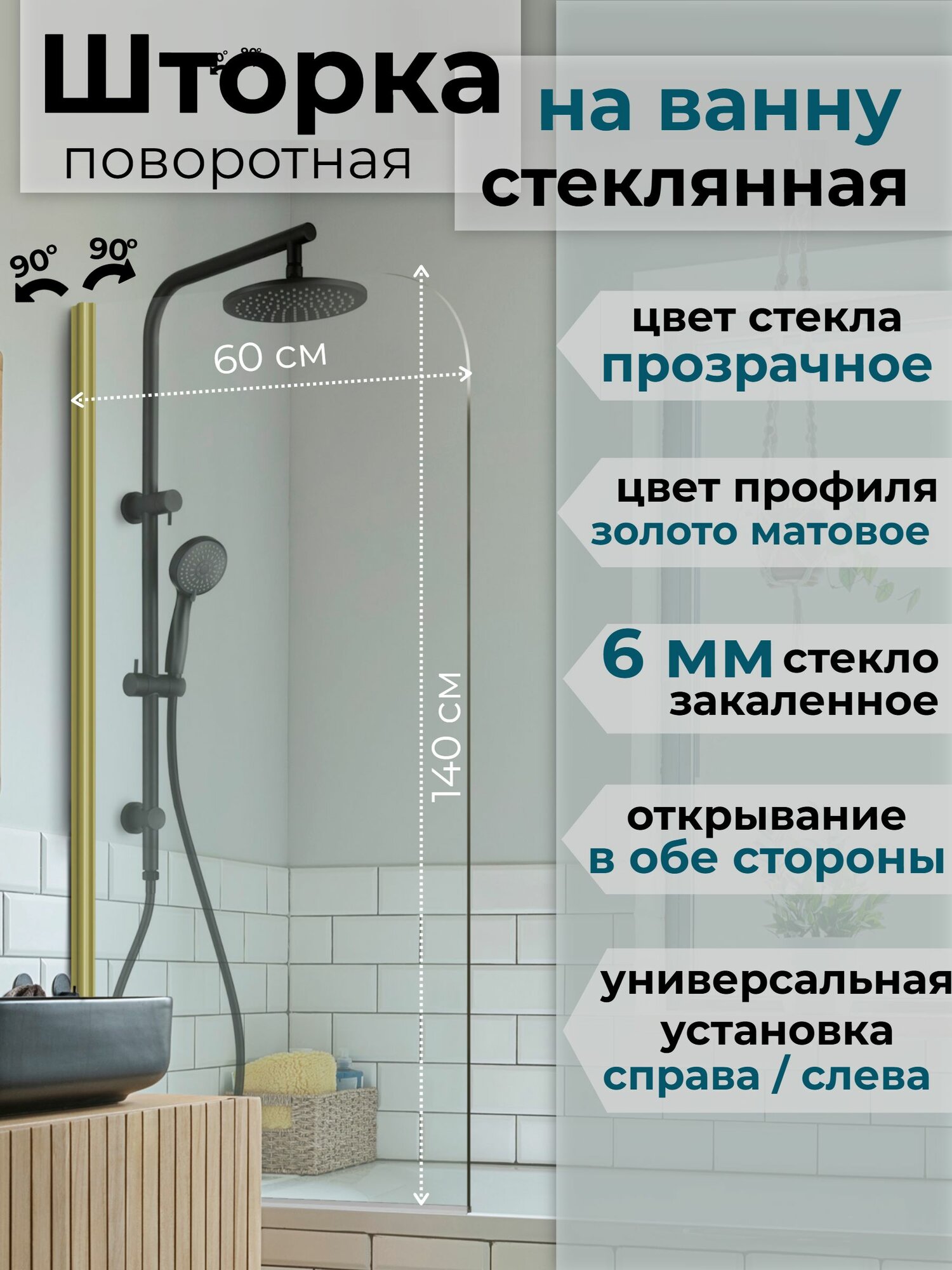 Шторка на ванну