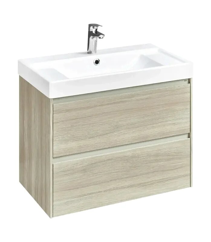 Тумба с раковиной Roca Ona 80 подвесная, 80 см, с ящиками, прямоугольная, в современном стиле, из МДФ