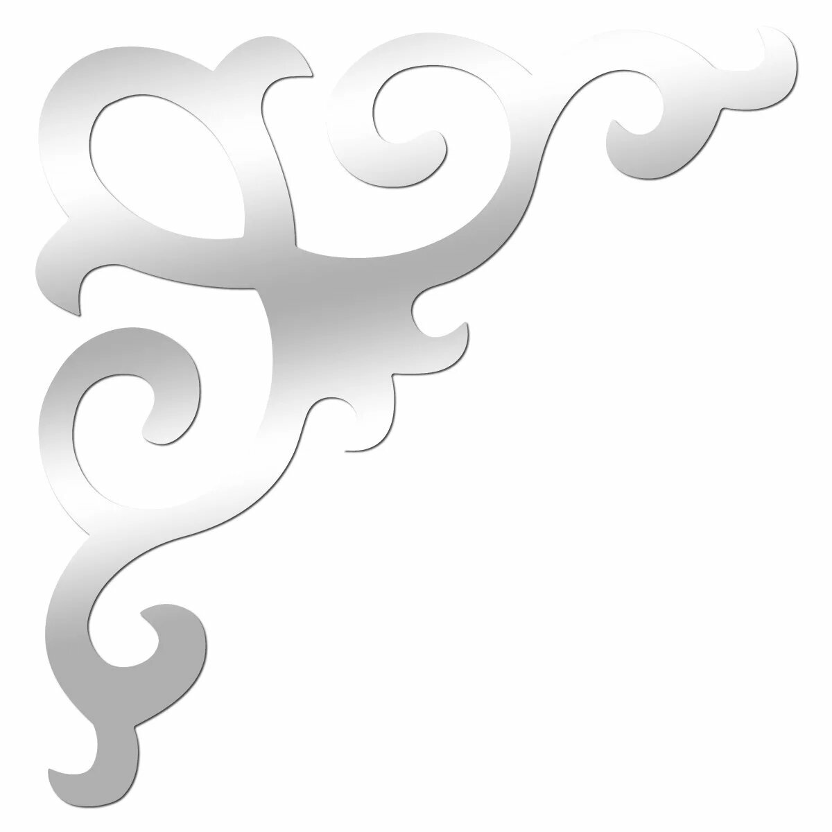 8/4 шт, зеркальная наклейка для украшения мебели, 3D стикер на Белый, 10cmx10cm 4pcs, Silver