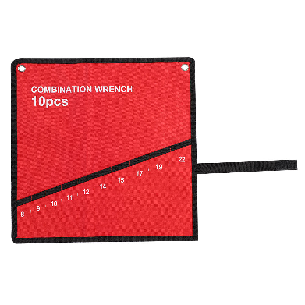 Multi Pocket Roll Up Tools Storage Bag Spanner Plier Wrench Holder Canvas Organizer(10 Pockets)