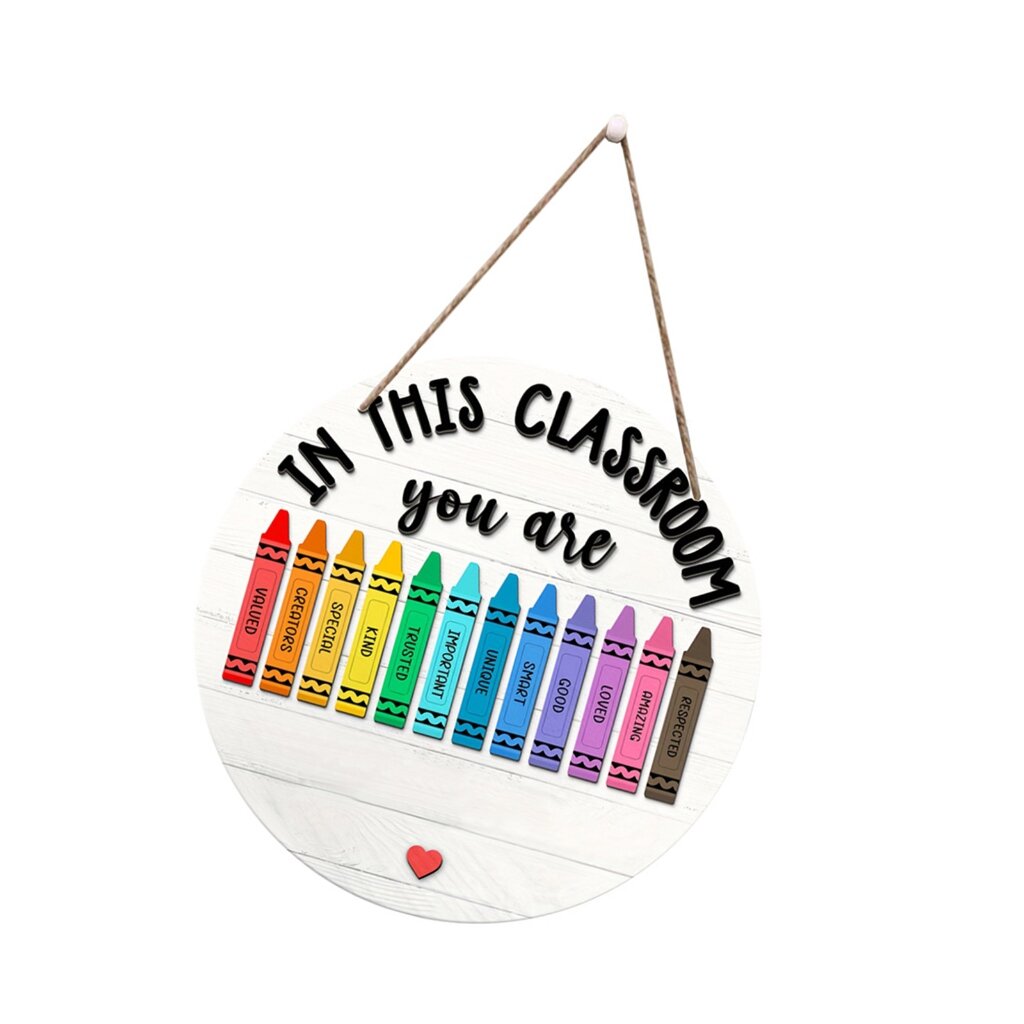 Деревянный список классных комнат, украшение входной двери, деревянное круглое украшение с логотипом, номер дома