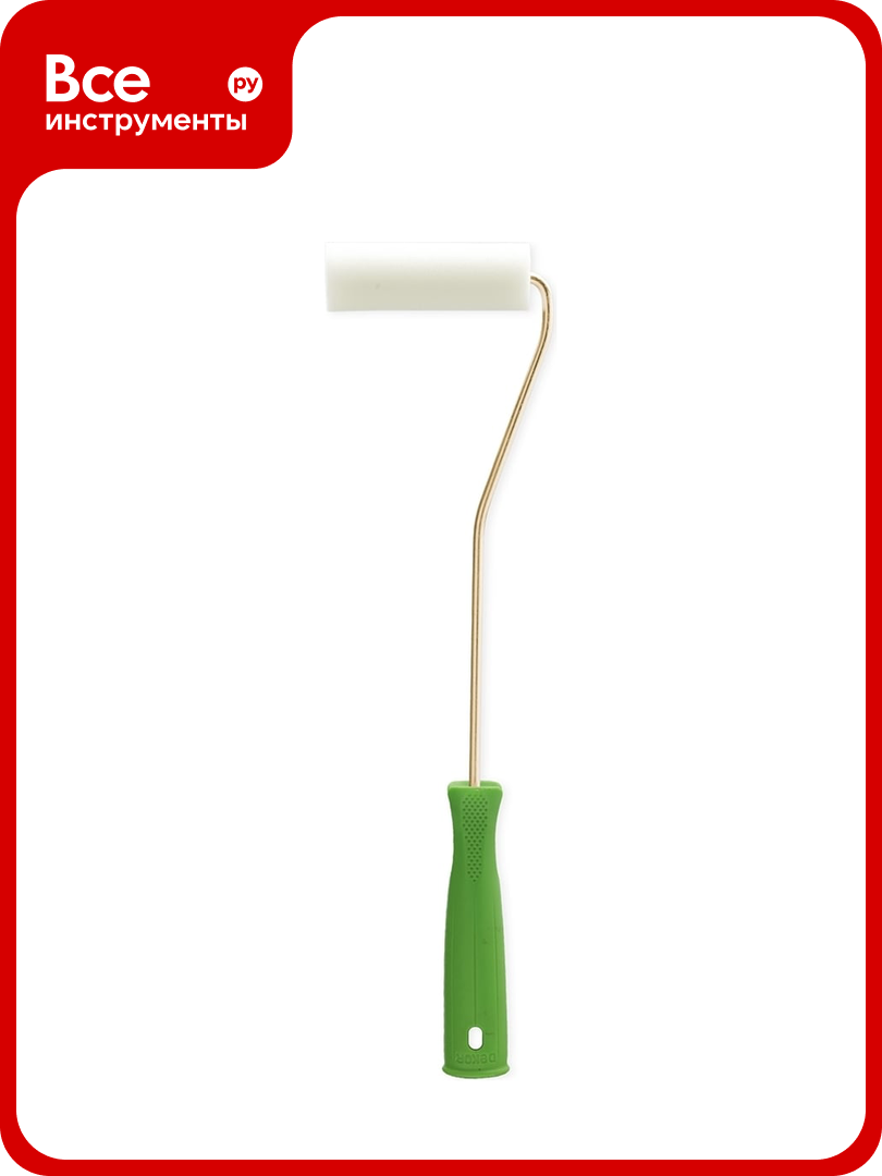 Поролоновый валик с ручкой DEKOR 100мм 1115, нанесения лаков