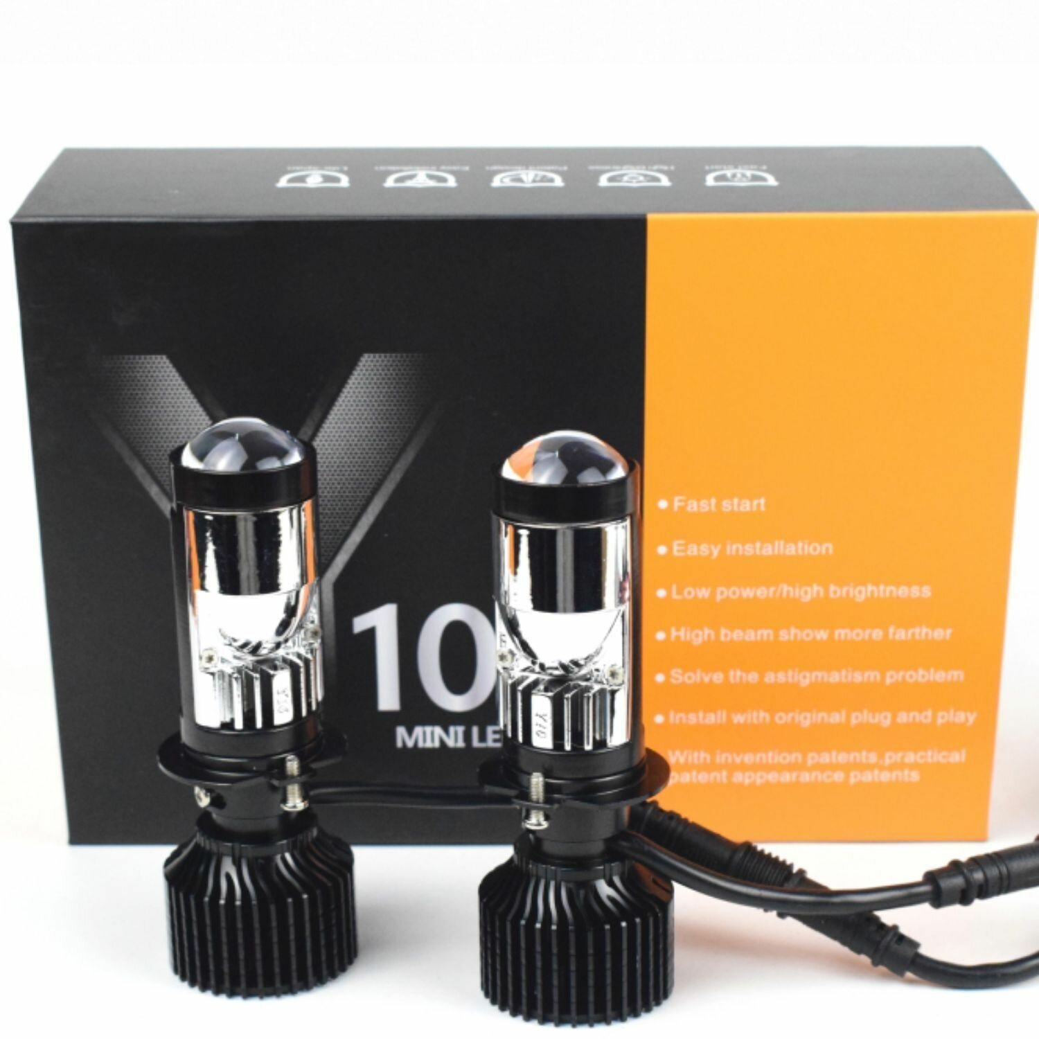 H7 Мини линзы bi led Y - style светодиодные би лед лампы автомобильные Y6 Y7 Y10