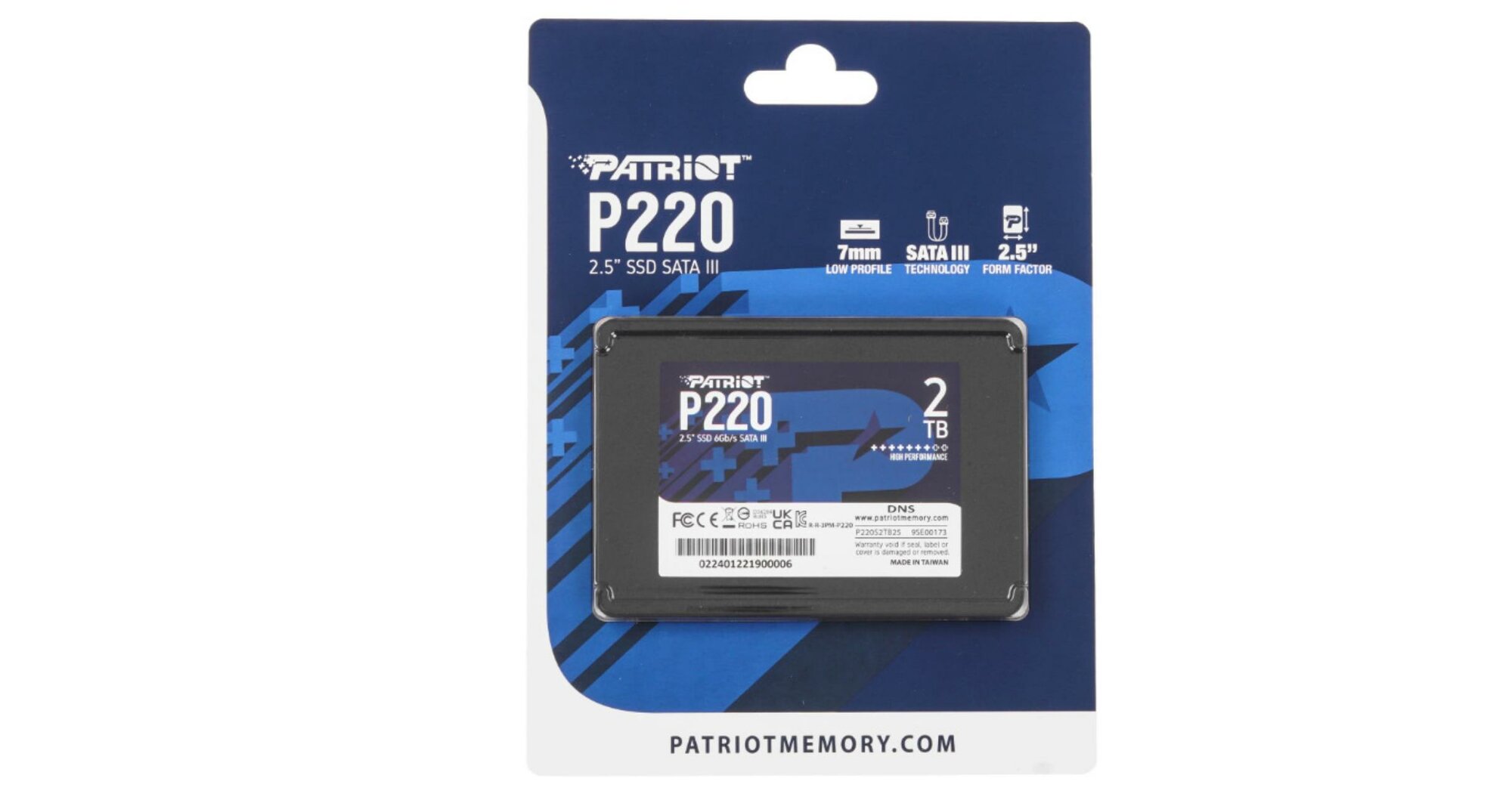 2000 ГБ 2.5" SATA накопитель Patriot Memory P220 [P220S2TB25]