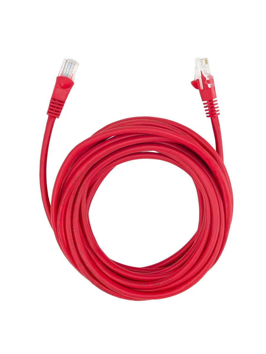 Патч-корд UTP 4 пары cat5E CCA molded 5м красный