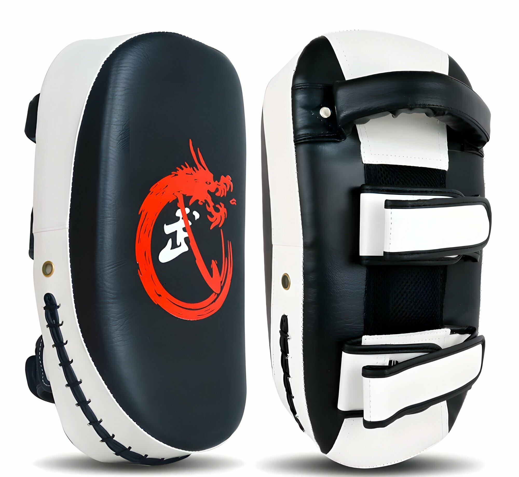 Лапы боксерские "Kai Lun", черные/белые, вспененный наполнитель