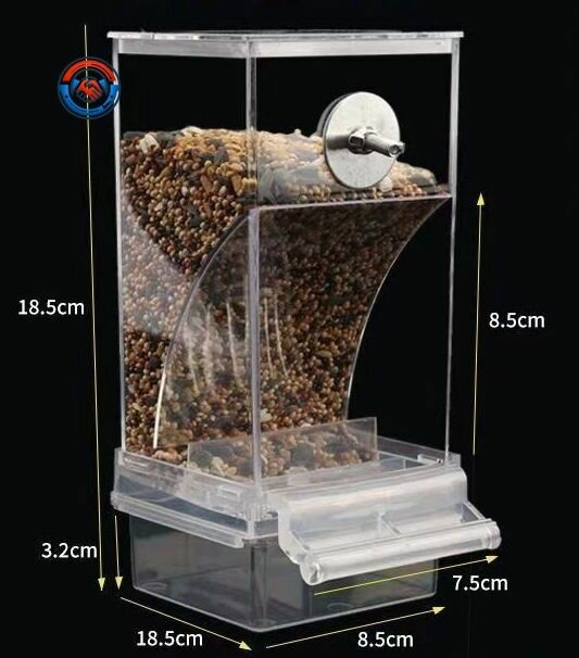 Автоматическая кормушка для птиц и грызунов, встраиваемая в клетку, антибеспорядочная, вместительная, универсальная, легко моется, экономит время кормления