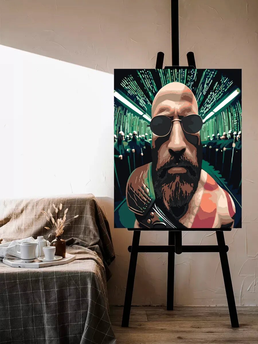 Картина по номерам Кратос Бог Войны Матрица God of War