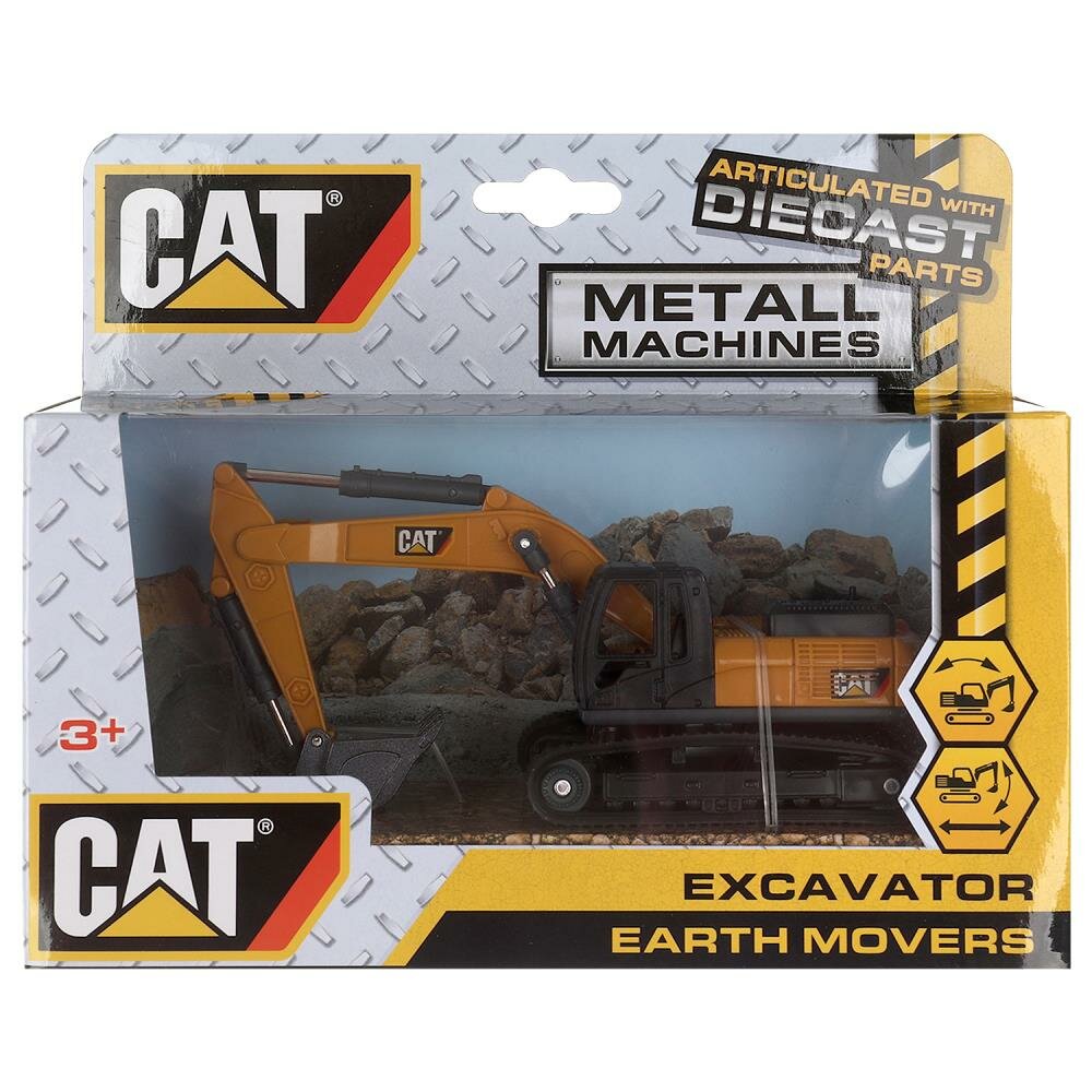 Модель металлическая Экскаватор (лицензия cat) 14 см. 2008I025-R