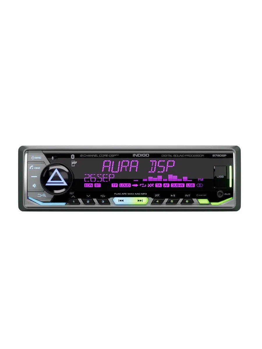 Автомагнитола INDIGO-878DSP FM-USB-RCA Bluetooth 4х51Вт