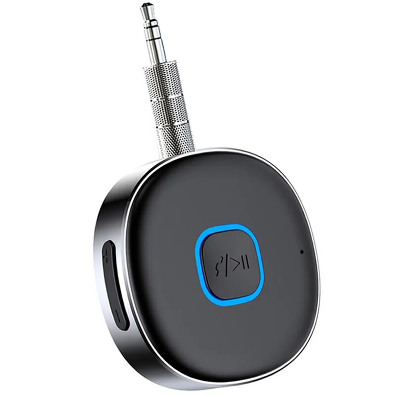 Автомобильный bluetooth-приемник JaJaBor 5,0 с шумоподавлением 3,5 мм AUX адаптер стерео музыкальный плеер беспроводной автомобильный комплект громкой связи, Черный